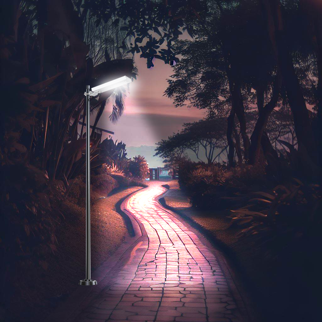 Single Street Light At Night